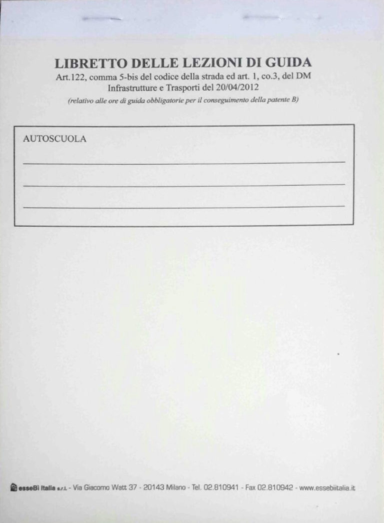 Modulo TT 2119 per operazioni relative ai veicoli a motore e loro ...