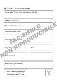 Modulo TT 2119 per operazioni relative ai veicoli a motore e loro ...