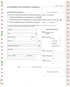 Modulo TT 2112 con Cartellina per rilascio della patente di guida ...